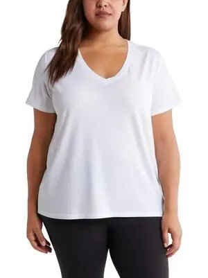 Zella Zella Breathe Active V-Neck Tee White