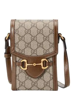 Gucci Horsebit 1955 Mini Bag Gg Canvas - Beige