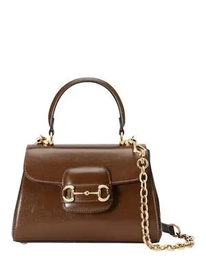 Gucci Horsebit 1955 Mini Bag Gg Canvas - Brown