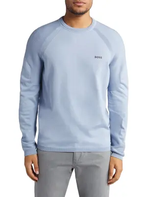 BOSS BOSS Perform-X Crewneck Sweater Open Blue