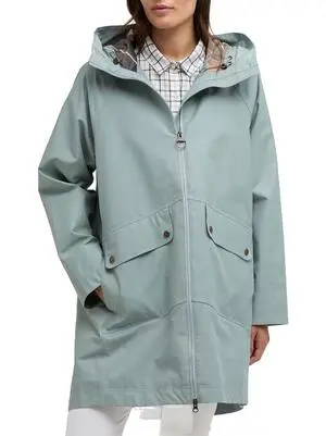 Barbour Heron Waterproof Jacket - Blue Sage/gardenia