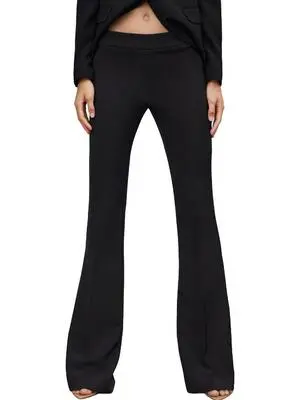 Mango Flare Suit Pants - Black