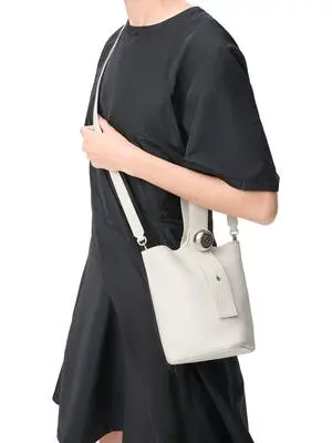 Loewe LOEWE Mini Pebble Bucket Bag Soft White