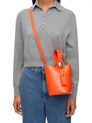 Loewe Pebble Mini Bucket Bag Vivid Orange