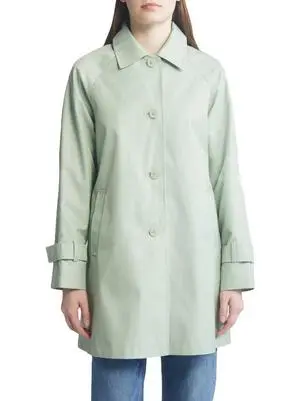 Via Spiga Balmacain Cotton Blend Coat - Pistachio