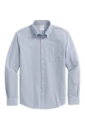 Brooks Brothers Oxford Cotton Button-down Shirt Solidblue
