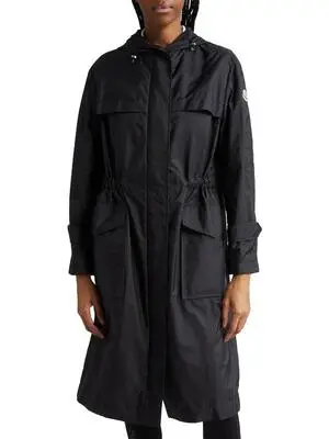 Moncler Hiengu Water Repellent Nylon Raincoat - Black