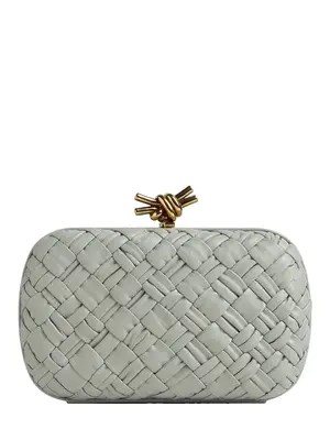 BOTTEGA  VENETA Crystal Knot Minaudière Agate Grey