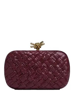 BOTTEGA  VENETA Crystal Knot Minaudière Barolo