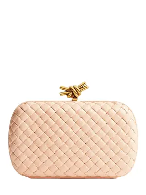 BOTTEGA  VENETA Crystal Knot Minaudière Macaroon