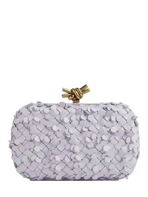 BOTTEGA  VENETA Crystal Knot Minaudière Oyster