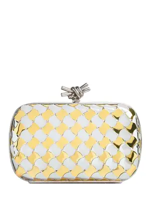 BOTTEGA  VENETA Crystal Knot Minaudière Silver/gold