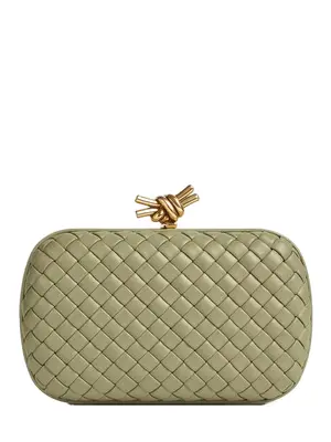 BOTTEGA  VENETA Crystal Knot Minaudière Travertine