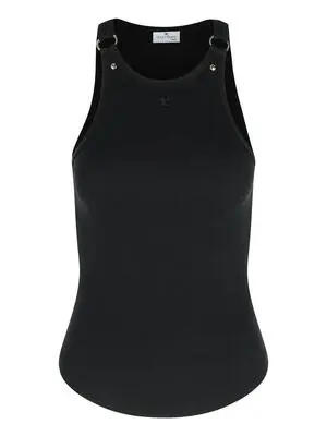 COURREGES Stretch Tank Top - Black