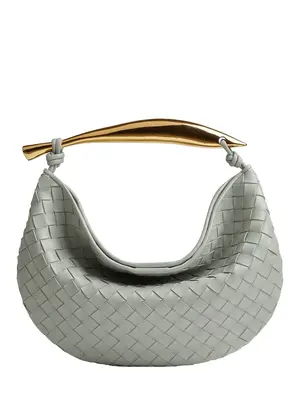 Bottega Veneta Bottega Veneta Sardine Intrecciato Leather Bag Agate Grey