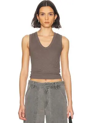 Enza Costa Enza Costa Textured Rib Sleeveless Tank Top Iron