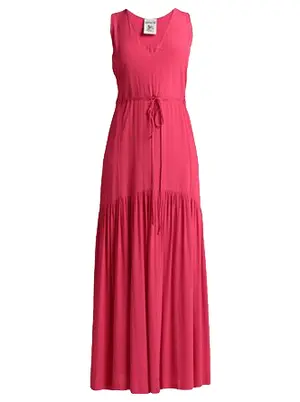 SEMICOUTURE Maxi Trapeze Dress - Pink