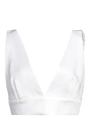 Sandro Woven Crop Top - White