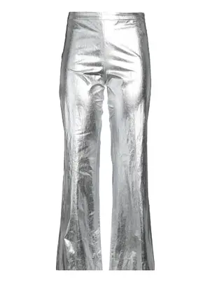 Sandro Flared Metallic Pants - Silver