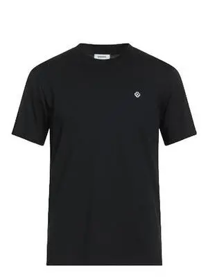 Sandro Man T-shirt Pastel Blue Size Xs Cotton, Polyamide Black