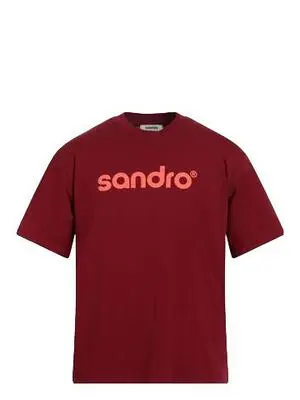 Sandro T-shirt Size Cotton, Elastane - Burgundy