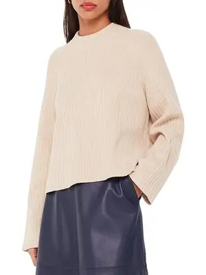 Whistles Ribbed High Neck Sweater - Ivory