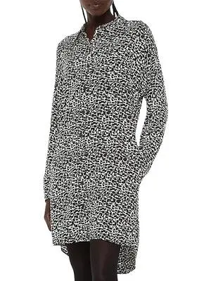 Whistles Helena Scratch Print Dress - Blackwhite
