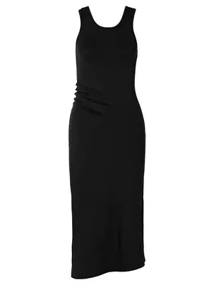 FFORME Reva Stretch-silk Midi Dress - Black