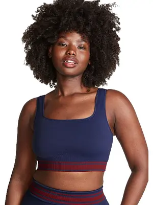 Pink Flip It Seamless Reversible Sports Bra Blue