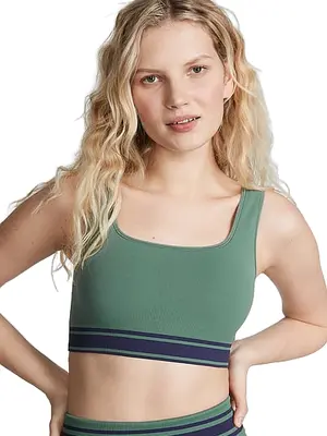 Pink Flip It Seamless Reversible Sports Bra Green