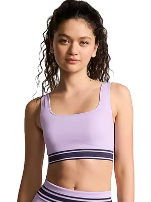 Pink Flip It Seamless Reversible Sports Bra Purple