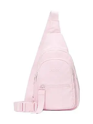 Pink Nylon Sling Backpack - Pink