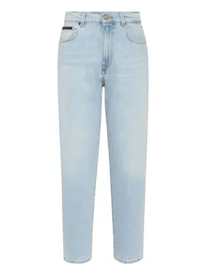 Philipp Plein High-rise Straight-leg Jeans - Blue