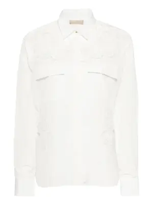 Elie Saab Embroidered Shirt - White