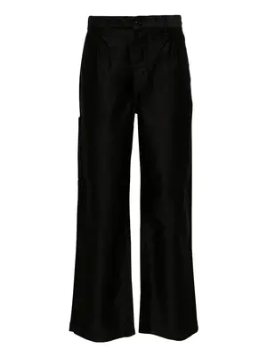 DANTON Straight-leg Cotton Trousers - Black