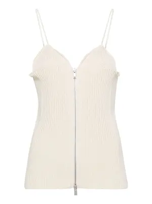 JIL SANDER Jil Sander V-Neck Ribbed Top