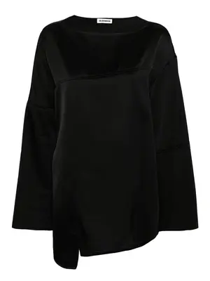 JIL SANDER Long-sleeve Panelled Shirt - Black