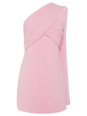 Elie Saab One-shoulder Crepe Minidress - Pink