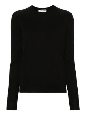 JIL SANDER Ribbed Cotton Jumper - Black