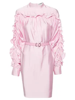 JIL SANDER 129 Satin Midi Dress - Pink