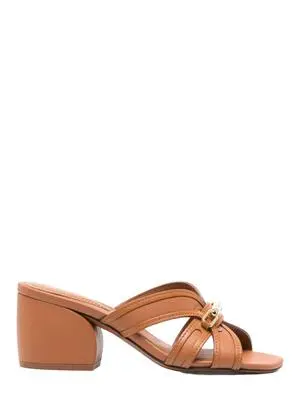 Zimmermann Prisma 65mm Leather Sandals - Brown