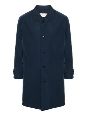 FURSAC Stud-fastening Cotton Raincoat - Blue