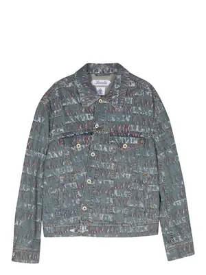 LANVIN X Future Stamp-effect Denim Jacket - Blue