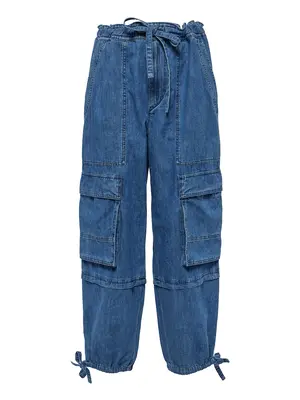 MARANT ETOILE Ivy Mid-rise Cargo Pants - Blue