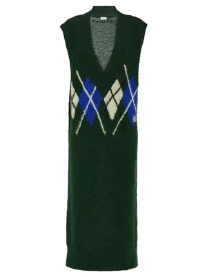 BURBERRY Burberry Argyle Wool Maxi Dress
