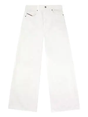 DIESEL Low-rise Wide-leg Jeans - White