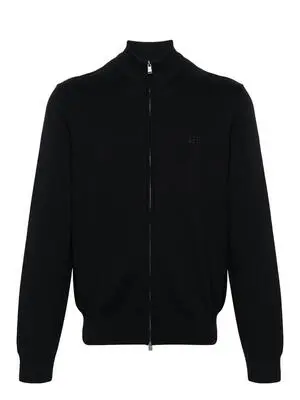 BOSS BOSS High-Neck Cotton Cardigan Black