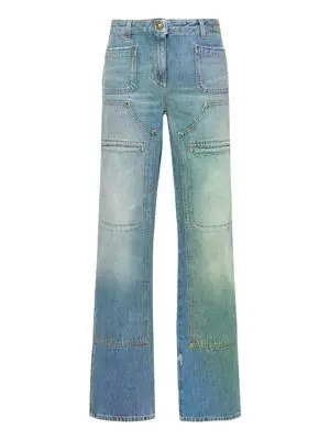 Palm Angels Knee-panel Straight Jeans - Blue