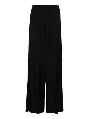 Federica Tosi Twill Wide Leg Trousers - Black