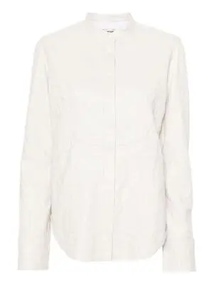 Zadig&Voltaire Crinkled Leather Overshirt - Neutrals